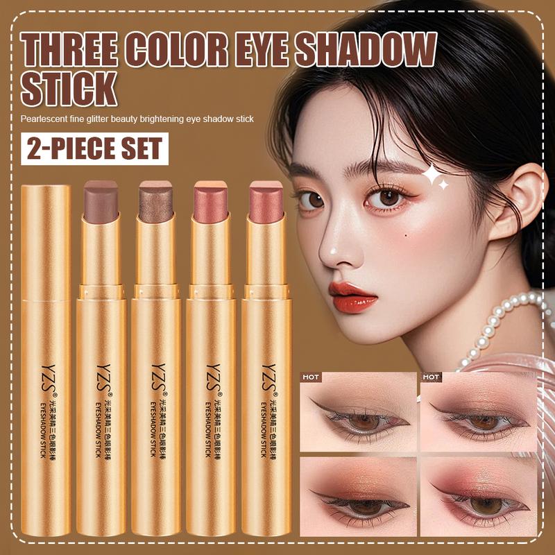 【2pcs】YZS Eyeshadow Stick Waterproof Sweatproof Eyeshadow Makeup ...