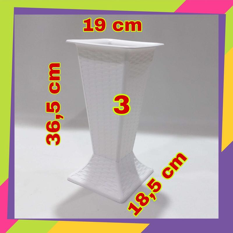 1676NO3 / NO.3 Pot bunga plastik anyaman rotan / Vas bunga tanaman ...