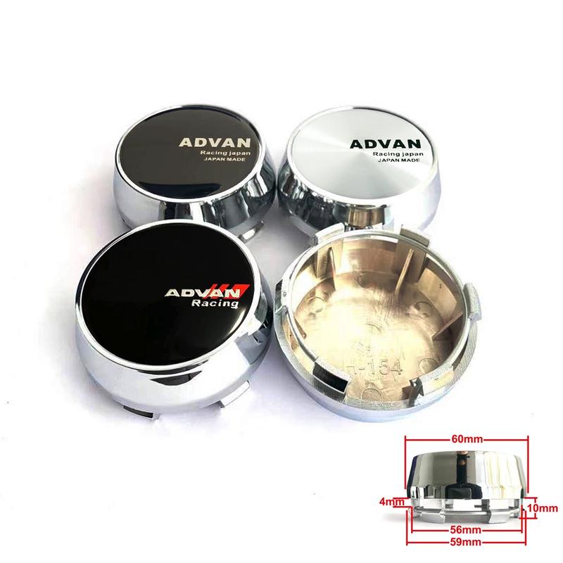 Cars 4PC 60MM ADVAN Rim Cap Wheel ADVAN Center Caps Cover Sport ...