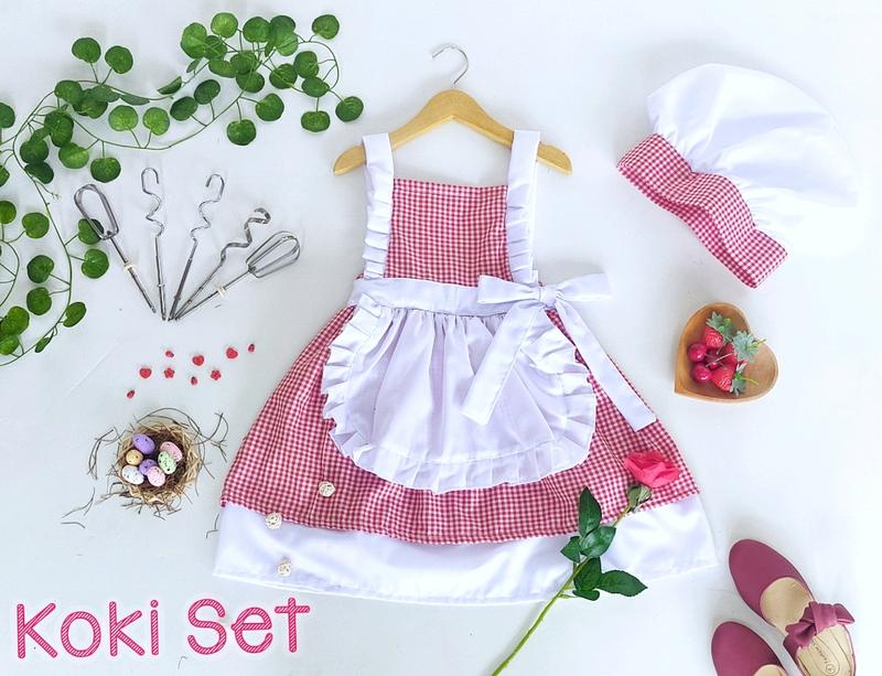 KOSTUM KOKI CEWEK JUNIOR / COSTUME PROFESI ANAK / SERAGAM CHEF - Shop ...