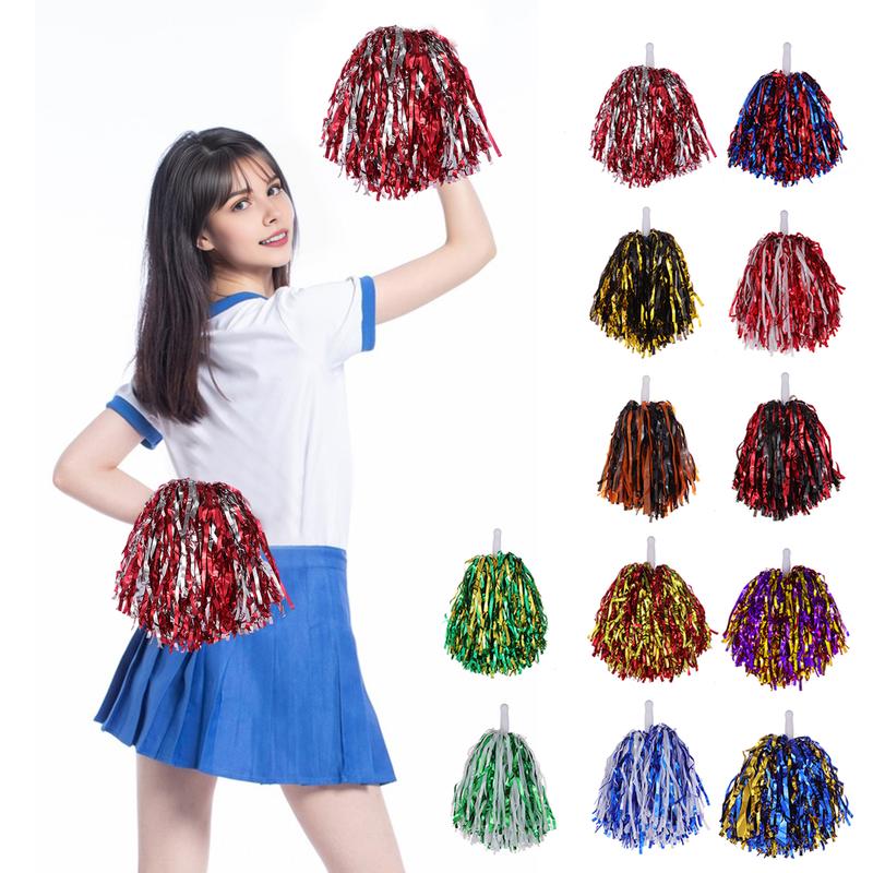 2Pcs Cheerleader Pom Poms Metallic Foil Cheerleader Pom Poms - TikTok ...