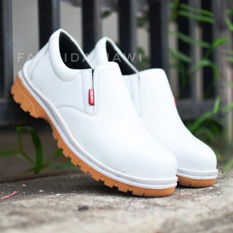 Sepatu Safety Putih King Shoes Skn Sepatu Kulit Sapi Asli Berkualitas ...