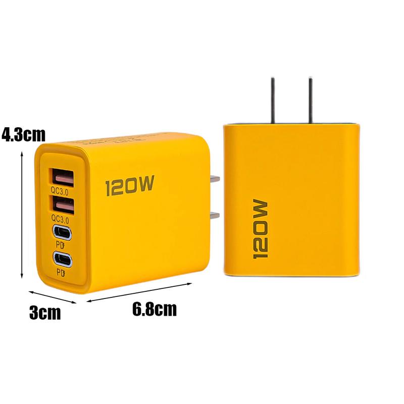 120W 2C+2USB 4 Ports Fast Charger Type C Quick Charge 3.0 US - TikTok ...