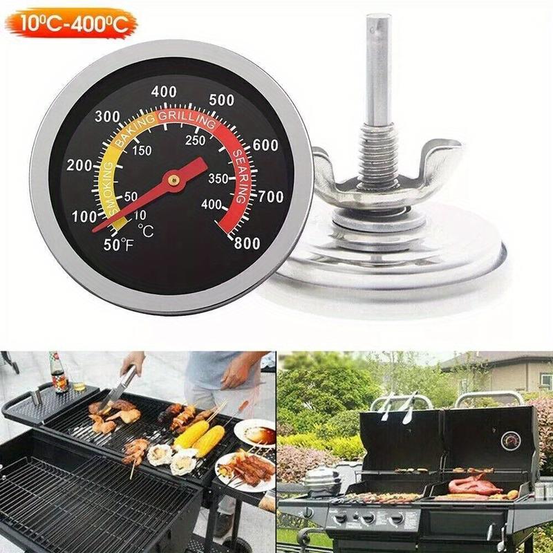 Barbecue Temperature Thermometer Gauge BBQ Grill Smoker Pit Thermostat ...