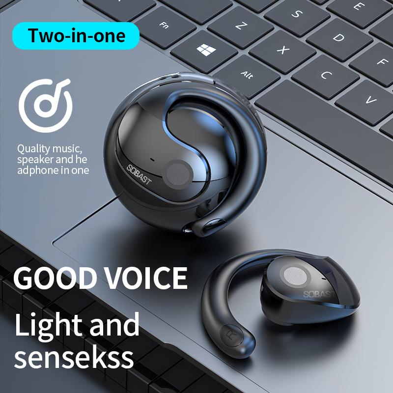 Out of Ear Open Ear Headphones Wireless Ear Hanging Bluetooth Headset ...