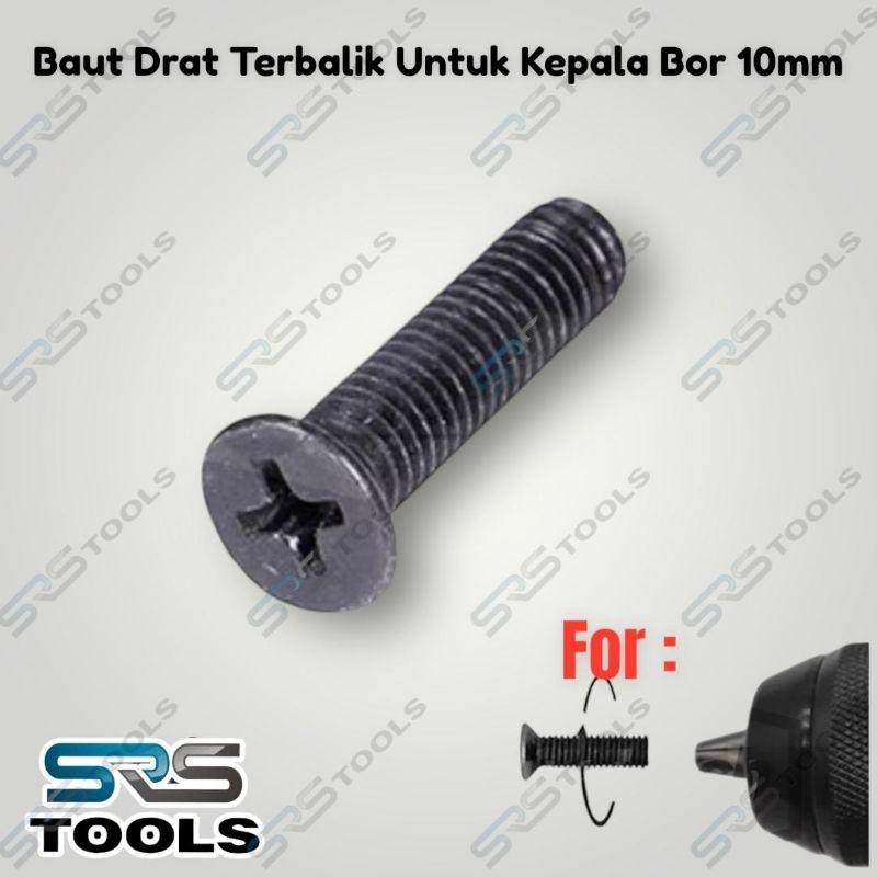 Baut Drat Ulir terbalik M5 Untuk Kepala Bor 10mm / Drill Chuck 10 mm ...