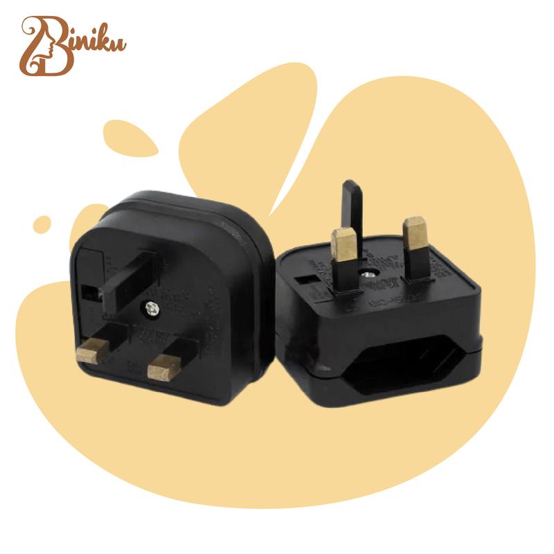 Biniku Plug 2 Pin ke 3 Pin Adapter Soket Perjalanan Hitam Euro - TikTok ...