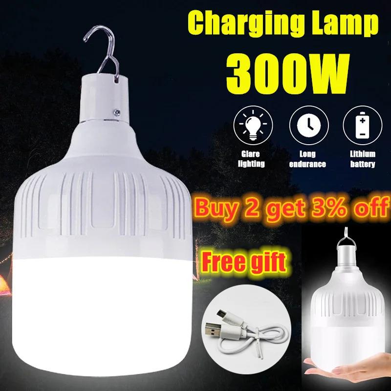 Portable USB Chargeable LED Emergency Lights Lantern Hook Outdoor ...