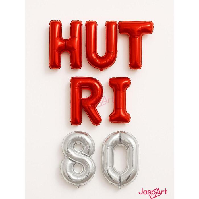 Jual BALON FOIL HURUF HUT RI 80 SET BALON HUT RI PAKET DEKORASI HUT RI ...