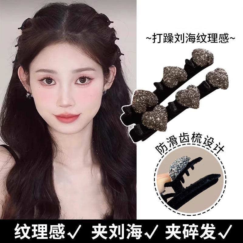 Velvet Braided Hair Clips for Women, Side Bang Clip for Autumn and ...