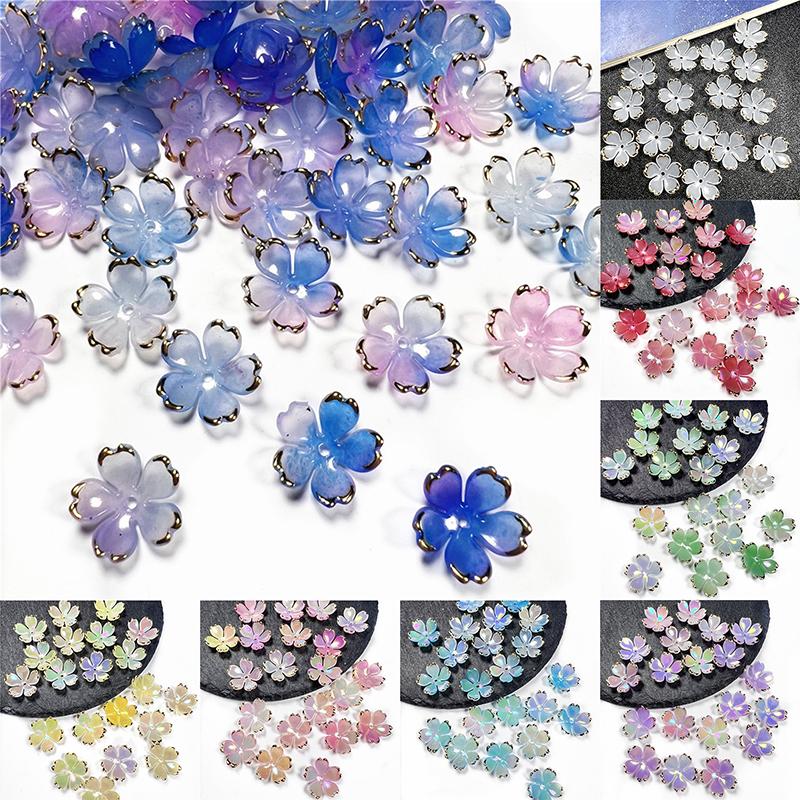 Manik Bunga Sakura Akrilik, Saiz 19MM, 50Pcs, Penyambung Pesona ...