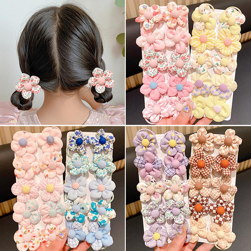 Ikatan Rambut Anjal Bunga Manis, Berwarna-warni, 10 Keping, Fesyen ...