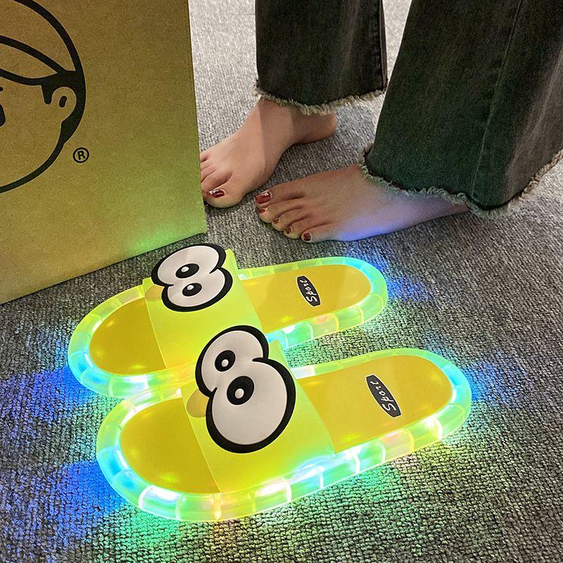 2024 Summer New Flash Super Hot Net Red Luminous Slippers Men's ...