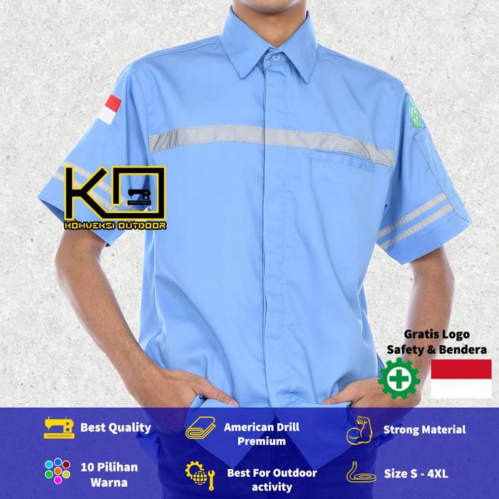 Jual BAJU KEMEJA SAFETY WEARPACK K3 OUTDOOR PREMIUM LENGAN PENDEK ...