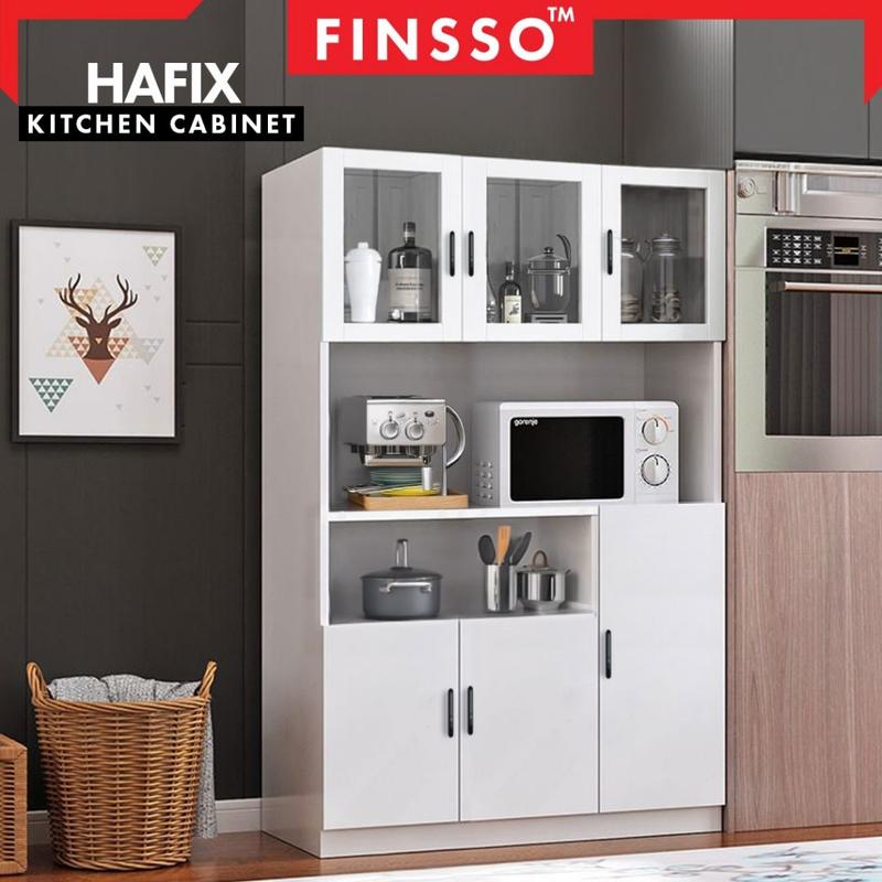 Finsso: Hafix Kitchen Cabinet with Top & Bottom Enclosed Cabinet - TikTok Shop Malaysia