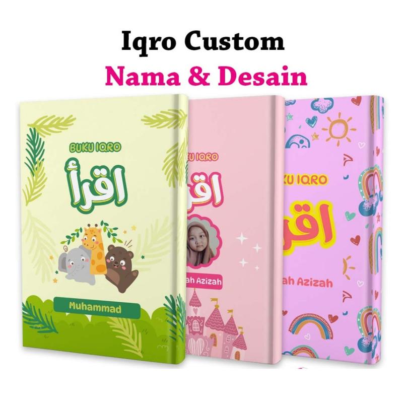 Iqro Custom Tulis Nama Desain Cover Iqro Warna Custom Hard Cover - Shop ...