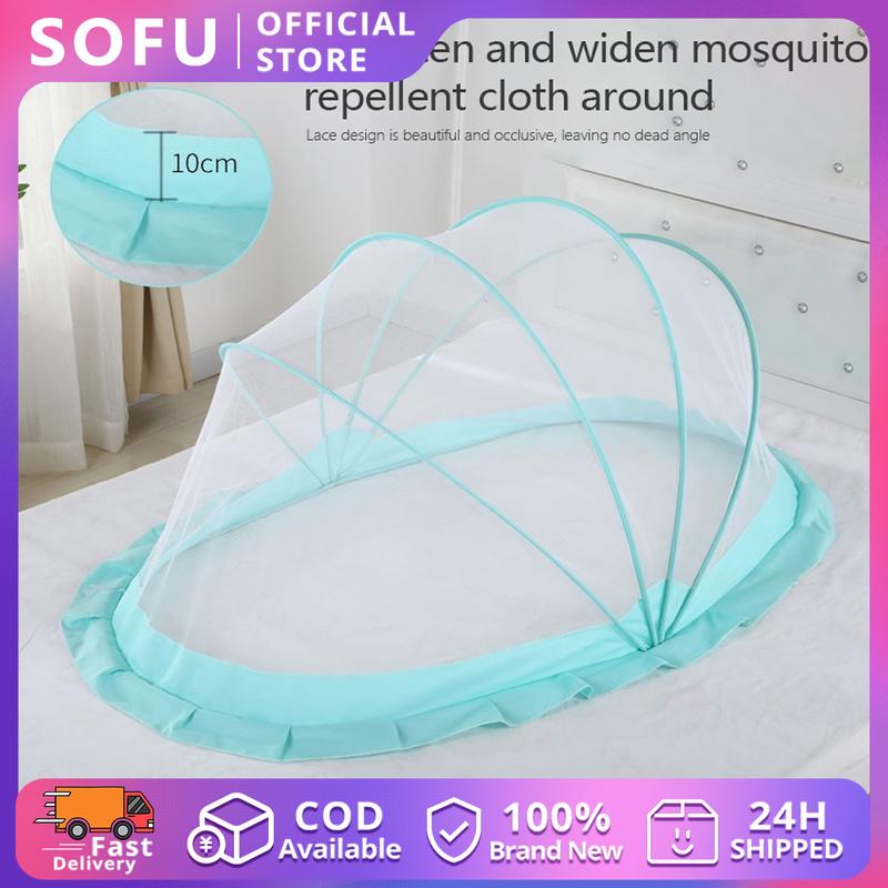 Portable Folding Crib Mosquito Net Tent for Crib Bed Sofa Floor ...
