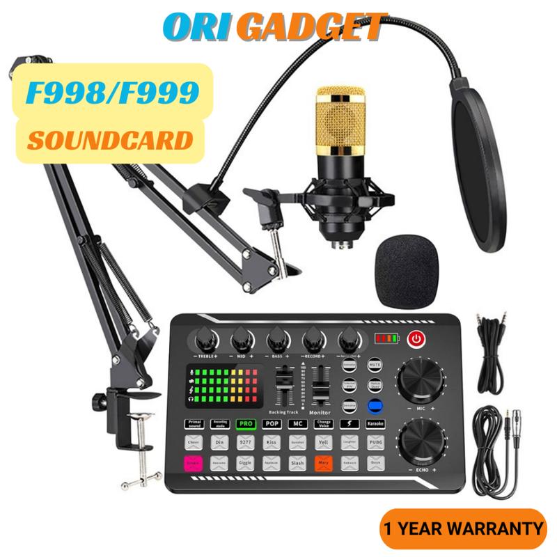 F998 F999 Sound Card with BM800 Microphone For Radio Boardcasting ...