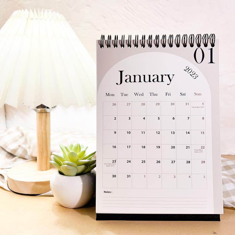 Kalender Meja 2024 Oval Minimalis Block Premium Aesthetic / Desk - Shop ...