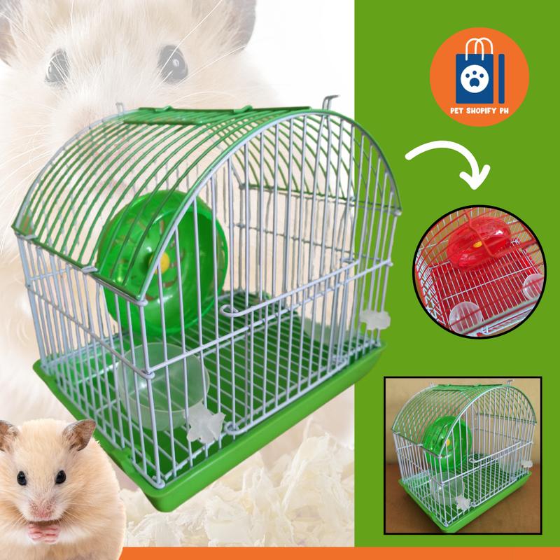 Colorful Collapsible Small Hamster Cage With Feeding Cups an - TikTok ...