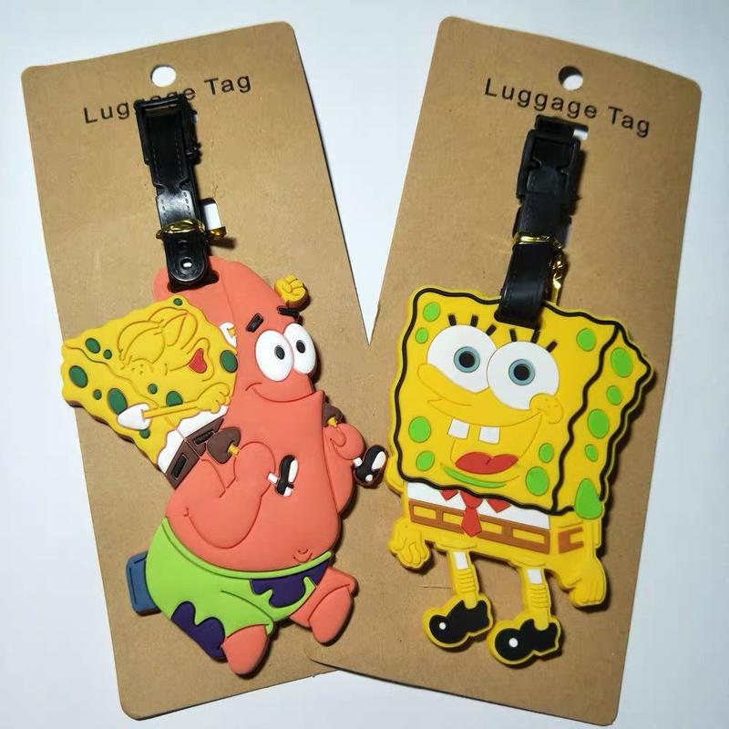 Luggage Tag Paidaxing SpongeBob Soft Rubber Luggage Tag Aircraft ...