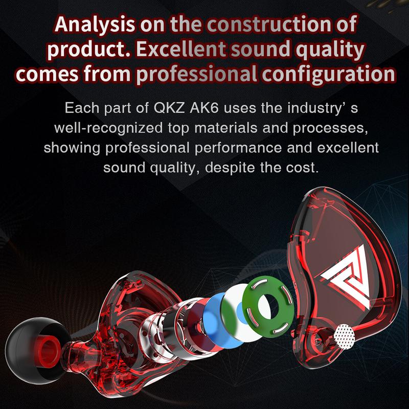 Headset QKZ AK6 Sport Earphone Bass Gaming Headset Dengan Mic - Shop ...