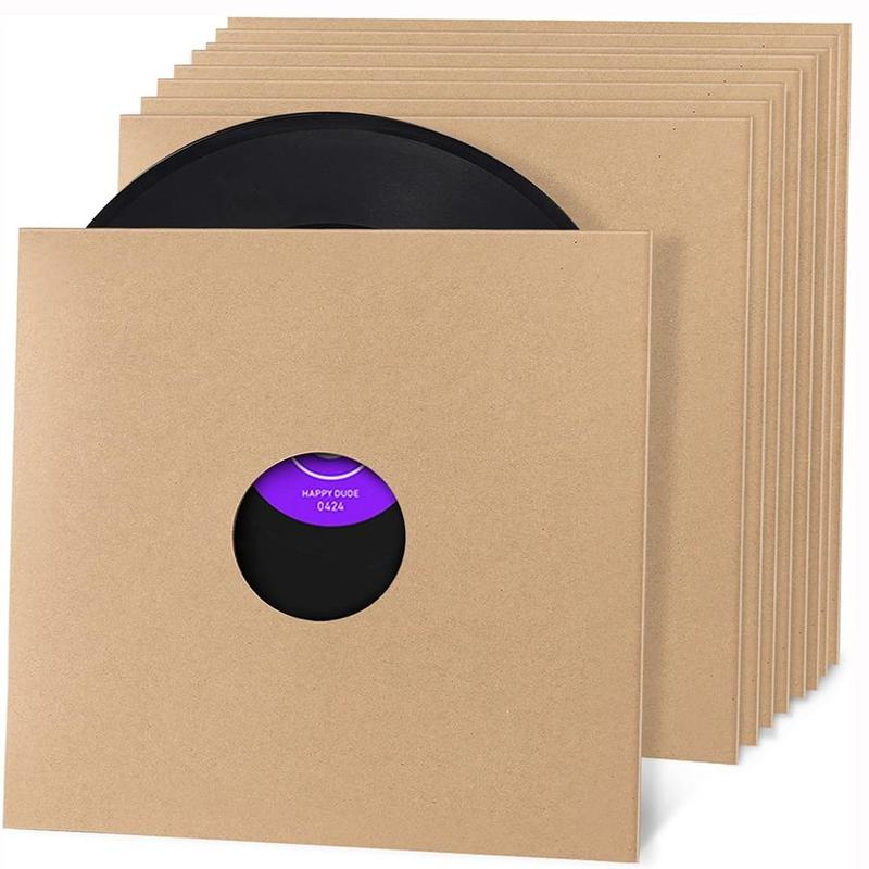 New 7/10 Inch Vinyl Records Sleeve Kraft Paper Reusable LP Vinyl ...