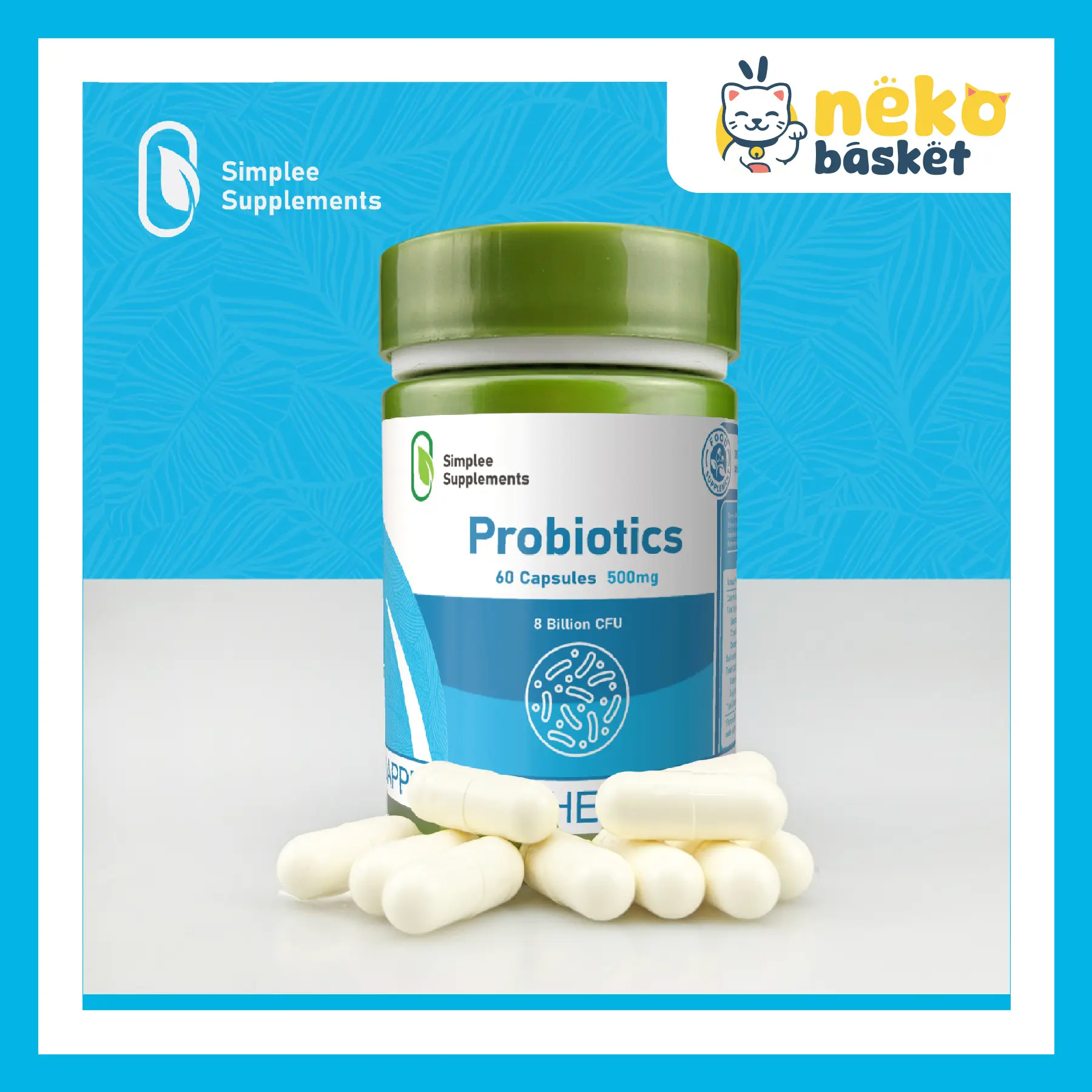 Simplee Probiotics Capsule Supplements – FDA Approved | 500mg | 60 ...