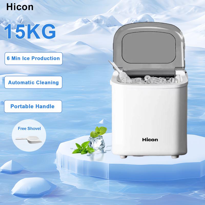 15kg Hicon Ice Maker Automatic Electric Household Mini Squar - TikTok ...