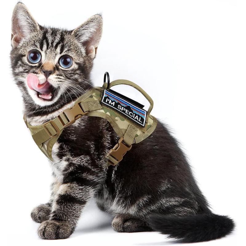 Tactical Cat Harness for Adjustable Escape Proof Pet Vest fo - TikTok Shop