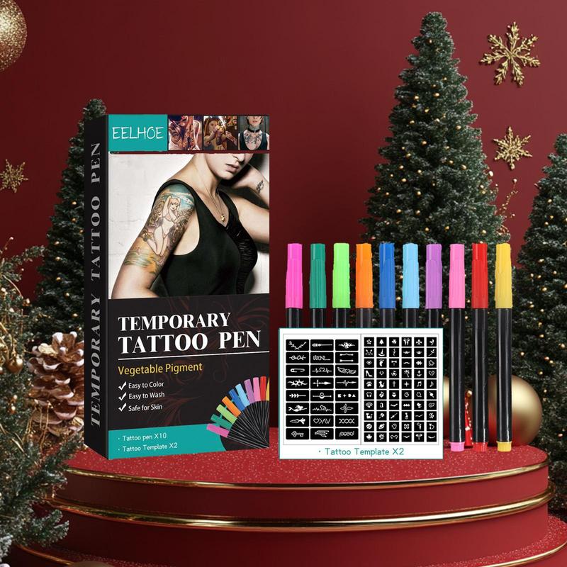 DIY Temporary Tattoo Pen Set, 10pcs Multipurpose Body Paint Pen ...