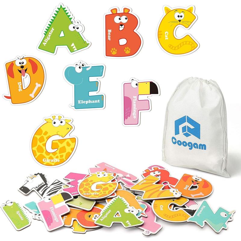 Coogam Magnetic Letters 26Pcs Jumbo ABC Alphabet Colorful Animal ...