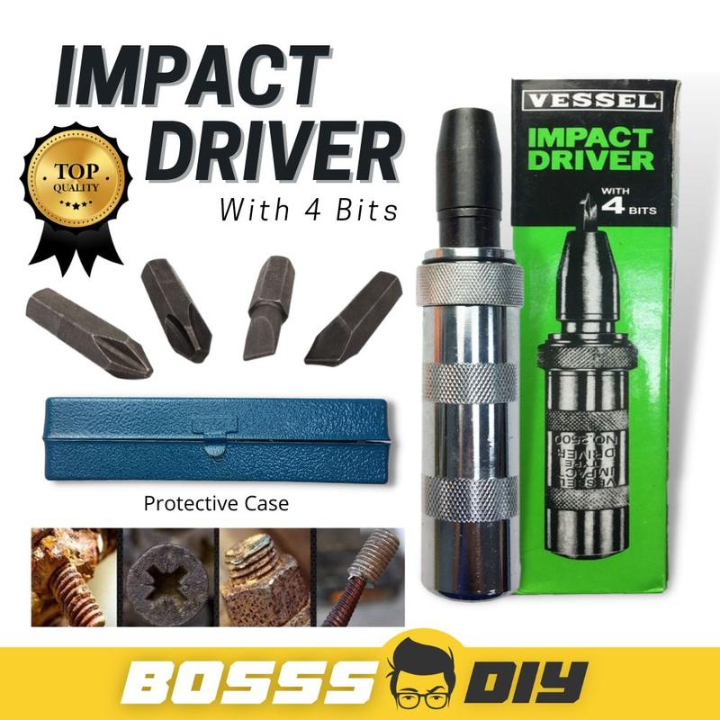 2500 VESSEL Impact Driver with 4 Bits for Jam Screws or Scre - TikTok ...