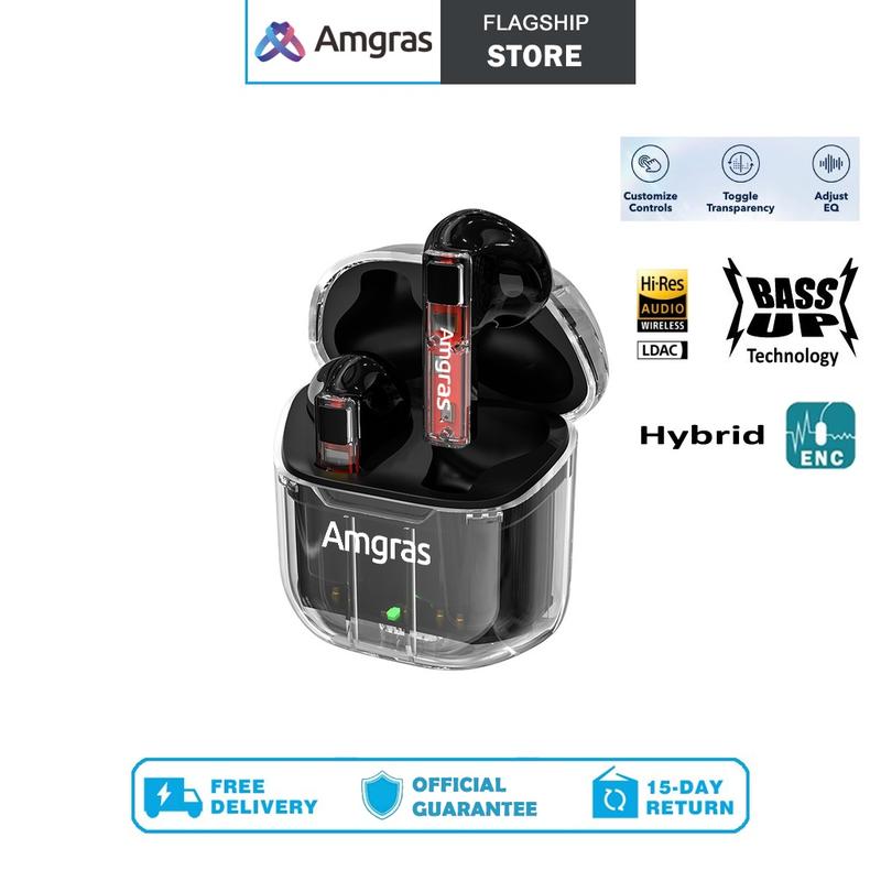 Futur lusp Pro Fon Telinga Bluetooth, Amgras, Fon Telinga Lutsinar ...