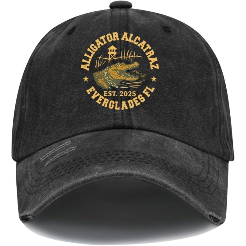 Alligator Alcatraz Hat, Alligator Alcatraz Cap, Novelty Hats casual sun ...