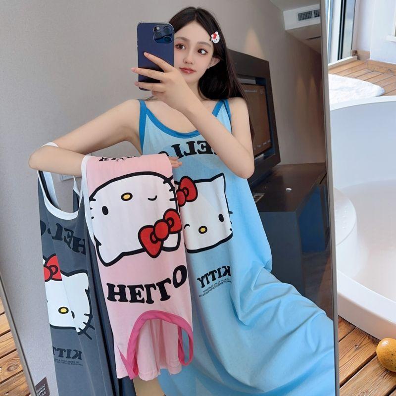 Baju Tidur Selipar Bercetak Kartun, Comel dan Selesa, Untuk Wanita ...