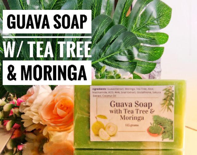 Guava soap with tea tree & moringga, organic soap, herbal soap ...