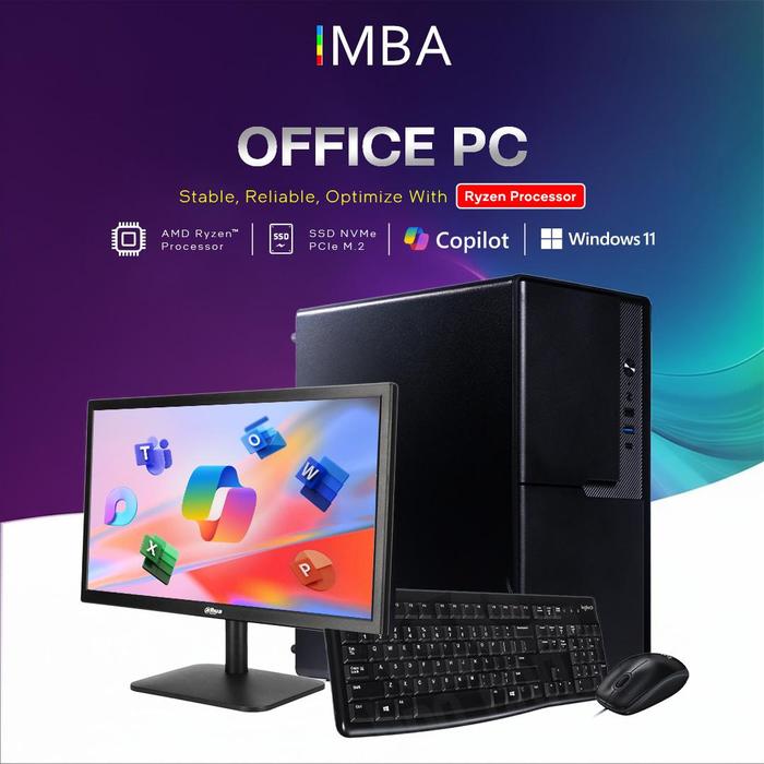 Promo IMBA OFFICE PC RYZEN 5 5600GT 16GB 1TB / 512GB / 256GB W11PRO ...