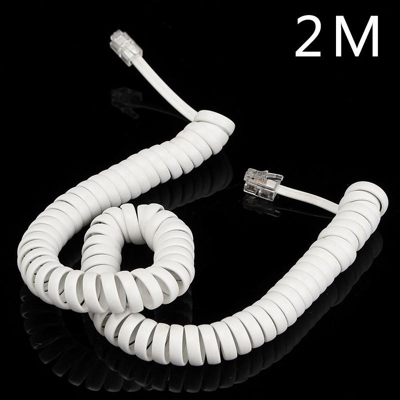 2M Coiled Telephone Handset Cable RJ10 Phone Extension Curl - TikTok ...
