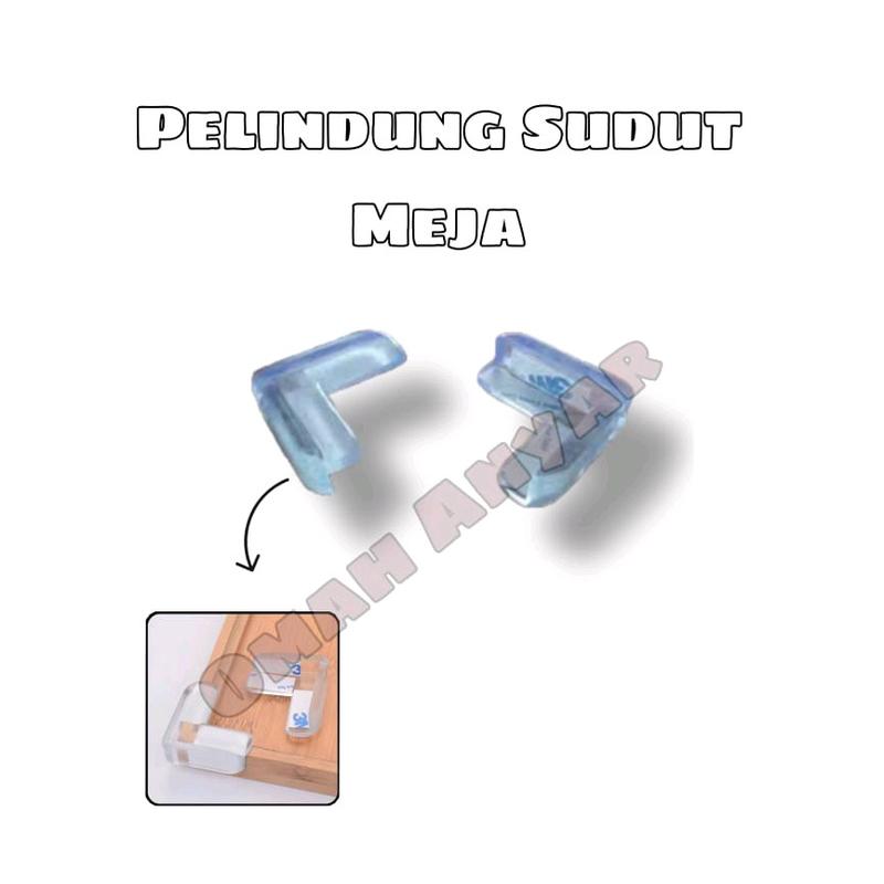 Pelindung Siku Meja Pengaman Sudut Meja Persegi Silikon Transparan ...