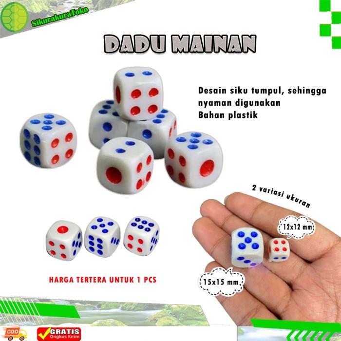 1 Pcs Dadu Mainan ular tangga ludo monopoli 12 15 mm Putih - - Shop ...