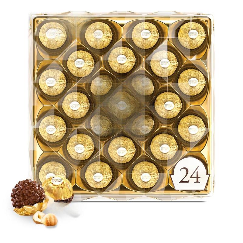 Ferrero Rocher Milk Chocolate Hazelnut Gift Box 24 Individually Wrapped ...