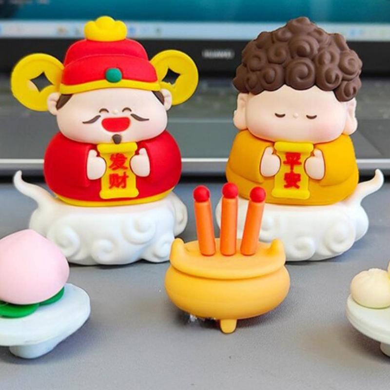 Mini God Of Wealth Model, Mini Buddha, Mini Altar For Decorating ...