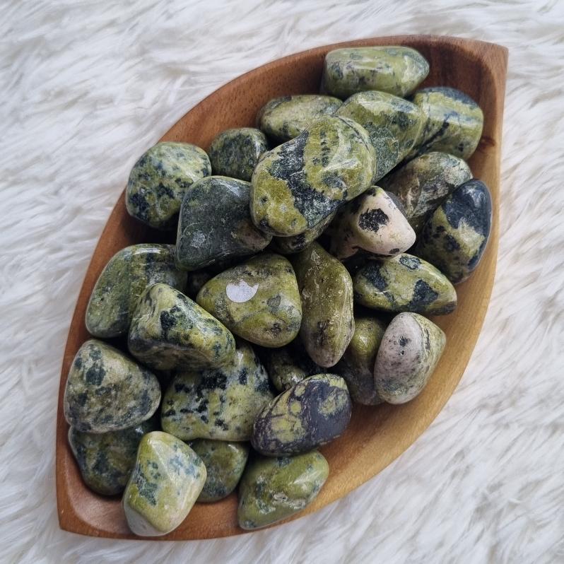 Serpentine Tumbled Stone - Serpentine Healing Crystal - TikTok Shop ...
