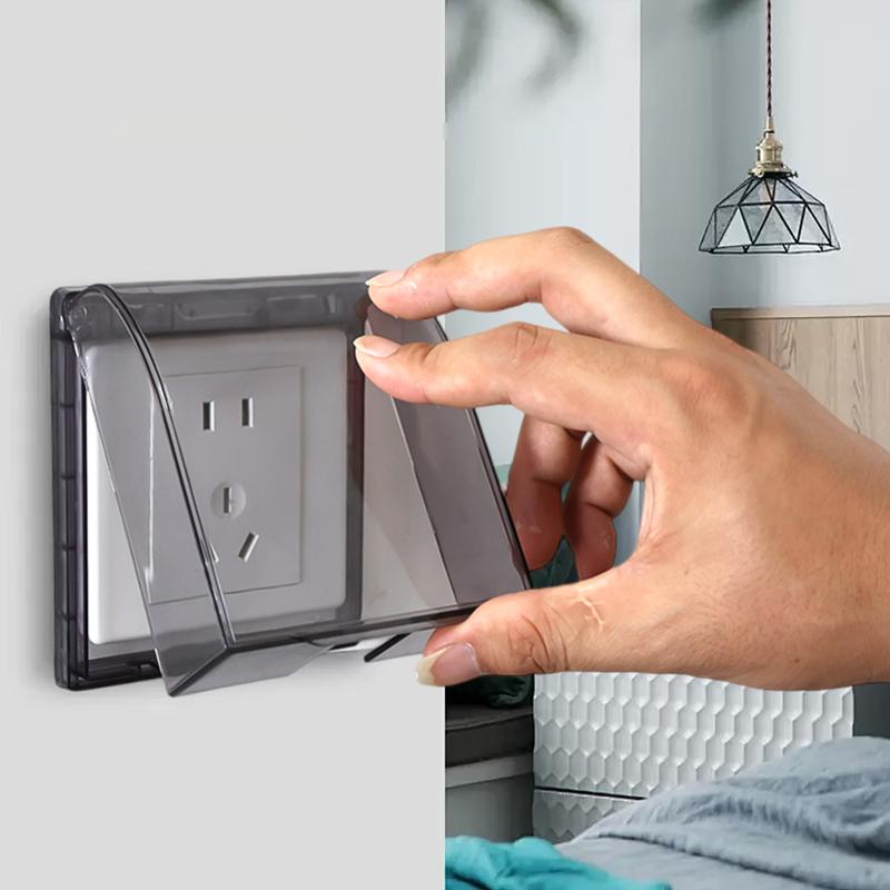 3 colors Wall Socket Waterproof Box Electric Plug Cover Bathroom ...