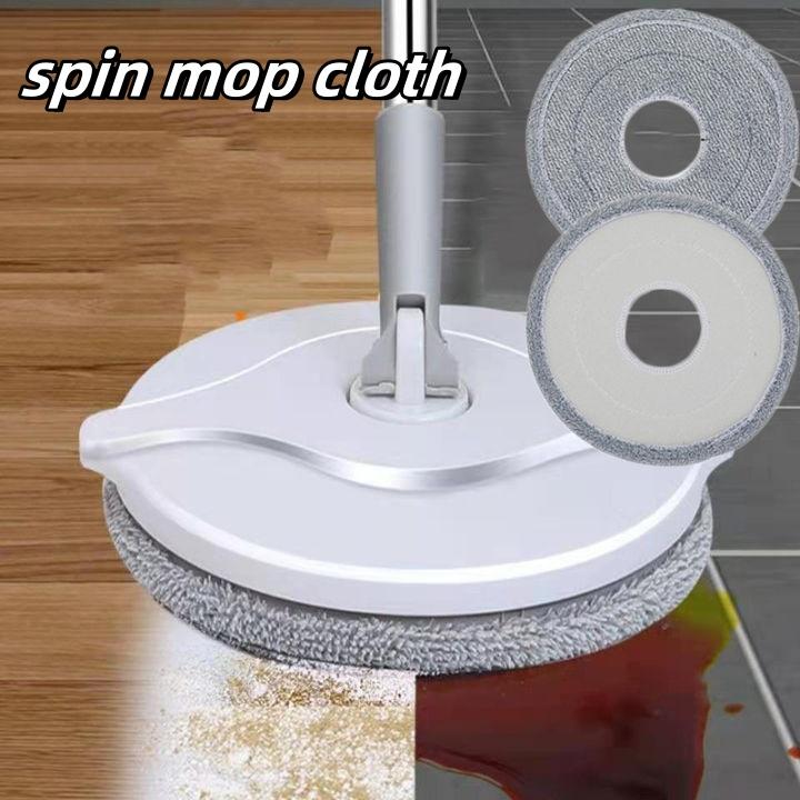 2PCS Microfiber Round Mop Cloth Spin Mop Head Cleaning Cloth - TikTok ...