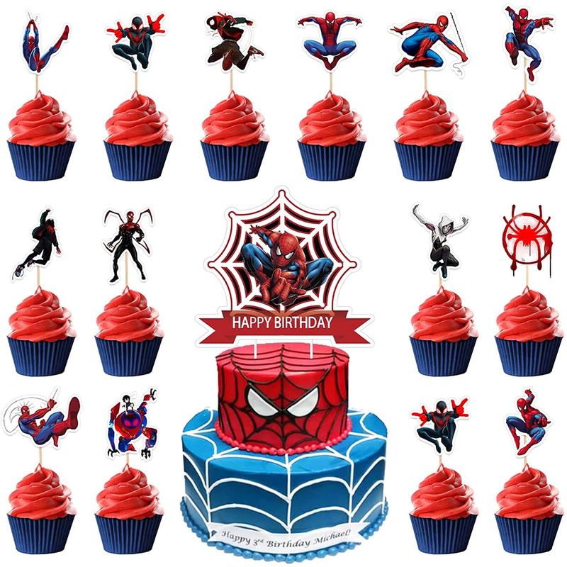 Hiasan Kek, Tema Super Hero Kartun Spider Man, Set Hiasan da - TikTok ...