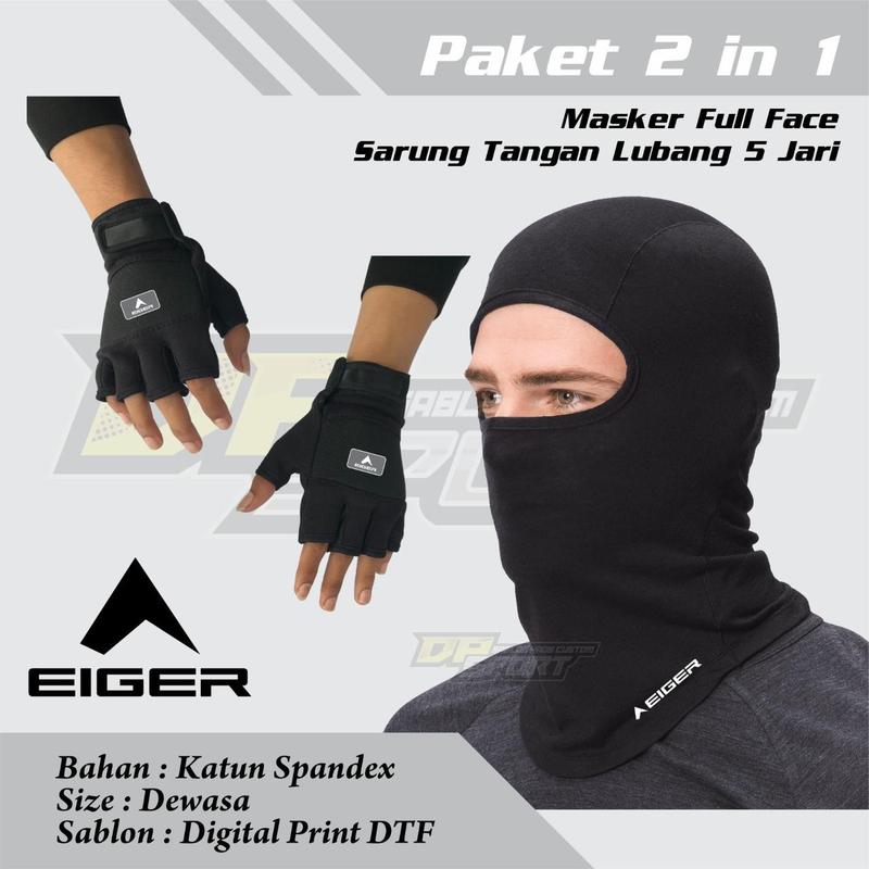 Paket hemat buff masker full face gunung dan sarung tangan motor - Shop ...