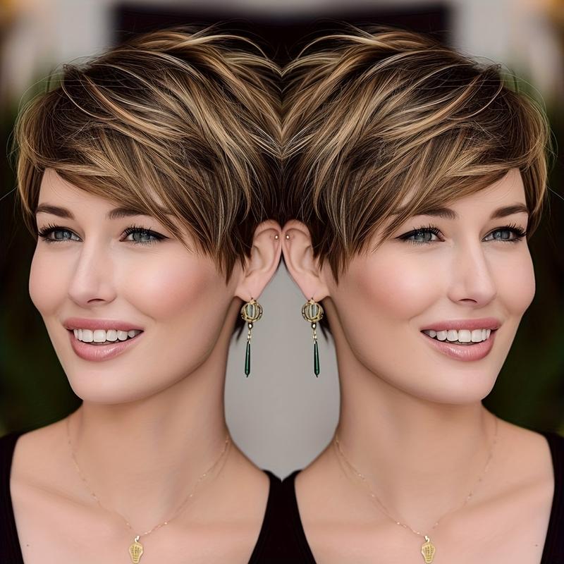 Honey Blonde Short Pixie Cut Wig - 6 Inch Human Hair Glueles - TikTok Shop