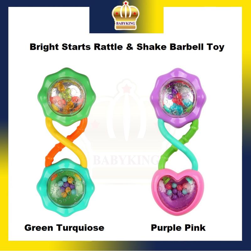 Bright Starts Rattle & Shake Barbell Toys (3m+) - TikTok Shop Malaysia